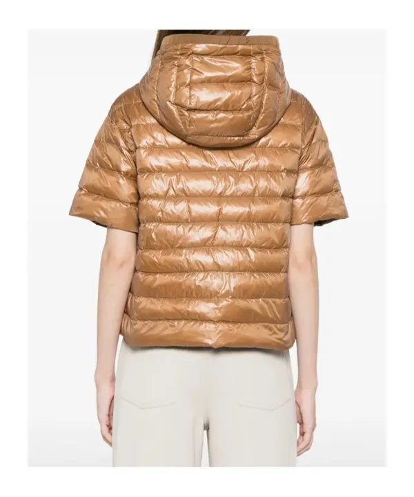 Herno Short-sleeve Quilted Zip-up Jacket
