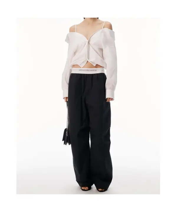 Alexander Wang Logo Waistband Mid-waisted Pants