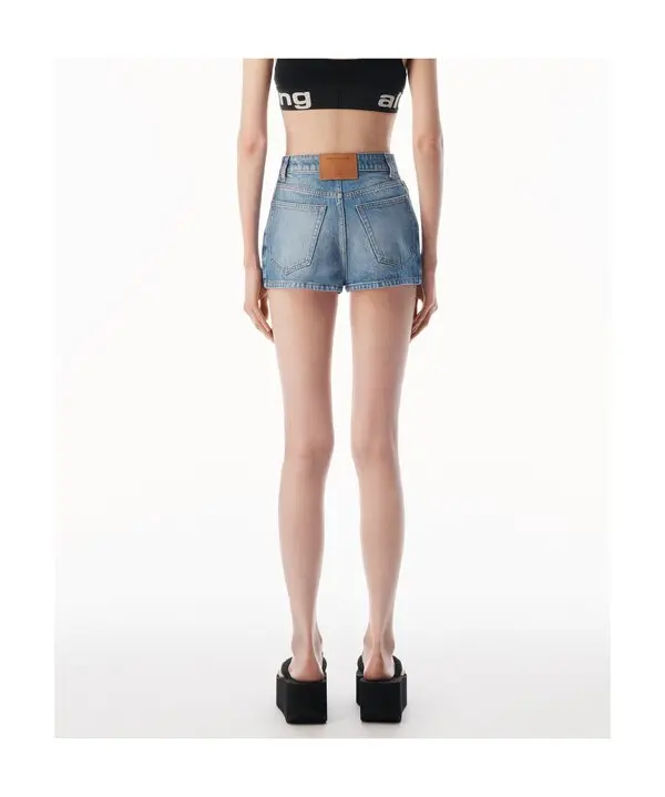 Alexander Wang Zip-front Denim Mini Skirt