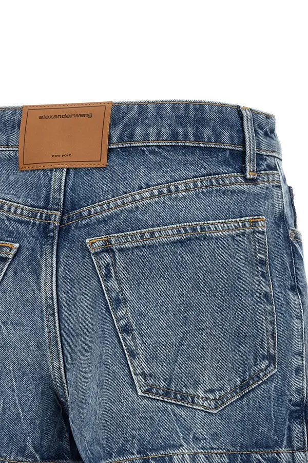 Alexander Wang Zip Front Denim Mini Skort