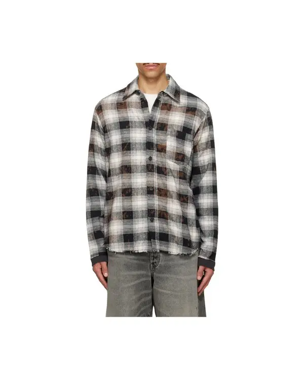 Palm Angels Checked Frayed Edge Shirt