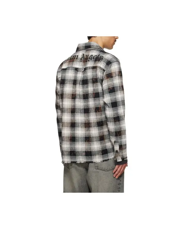 Palm Angels Checked Frayed Edge Shirt