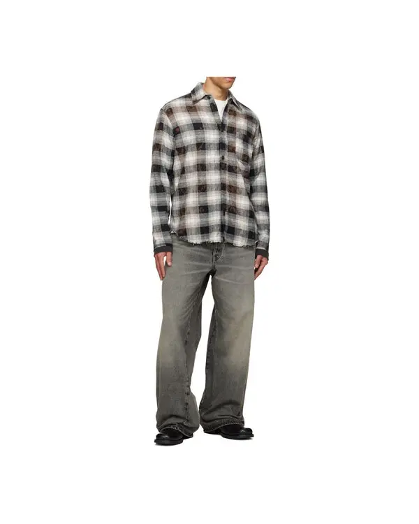 Palm Angels Checked Frayed Edge Shirt