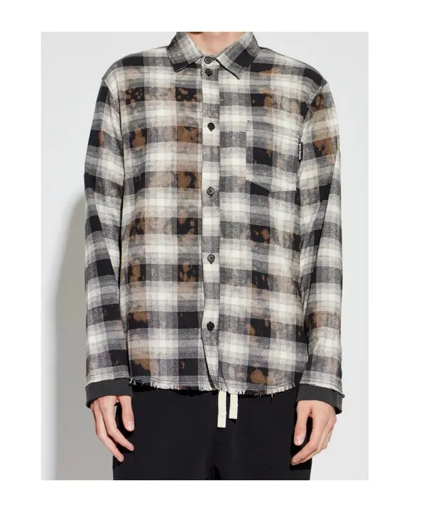 Palm Angels Checked Frayed Edge Shirt