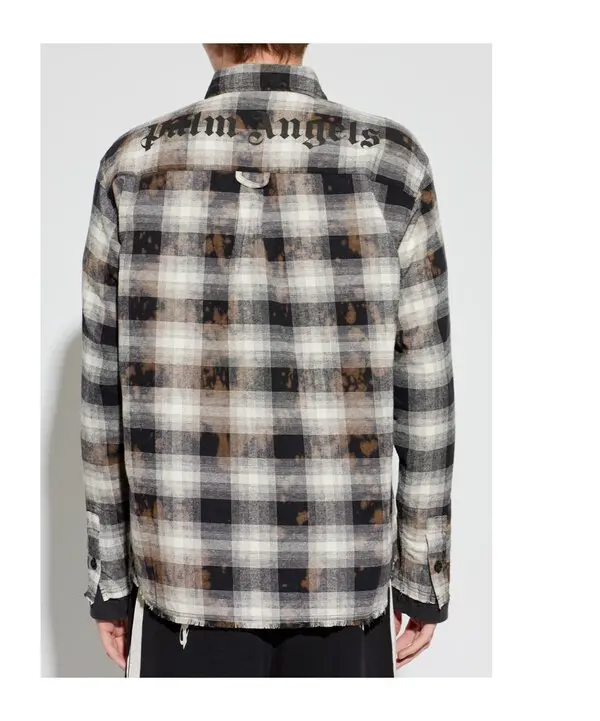 Palm Angels Checked Frayed Edge Shirt