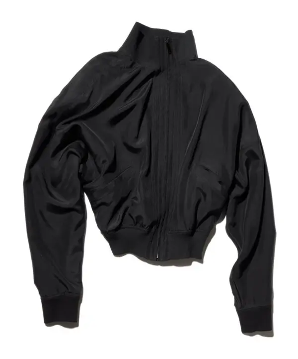 Gucci Zip-up Poplin Jacket With Stand Collar And Ribbed Trim - Black