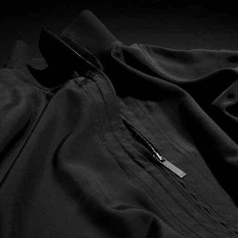 Gucci Zip-up Poplin Jacket With Stand Collar And Ribbed Trim - Black