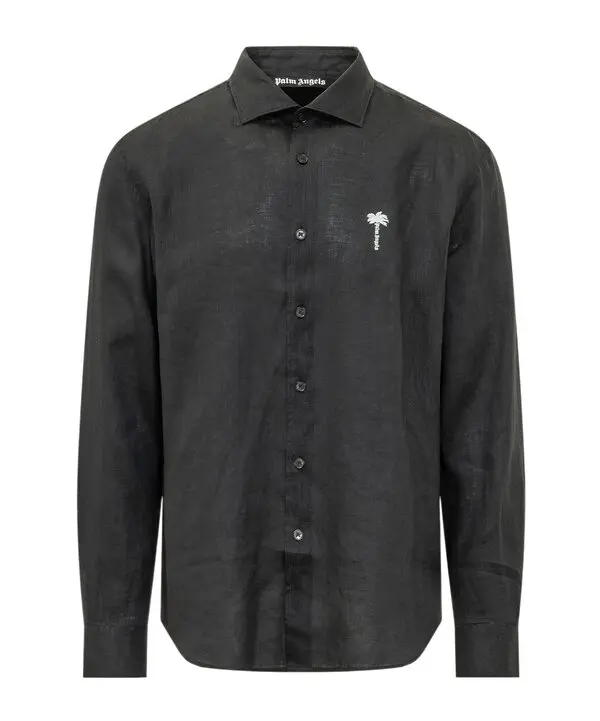Palm Angels Logo Embroidered Shirt