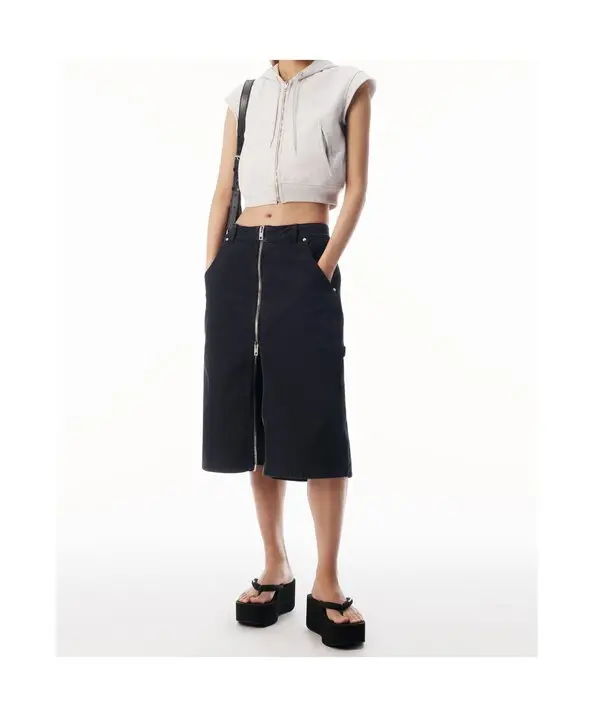 Alexander Wang Zip-front Cargo Midi Shorts - Black