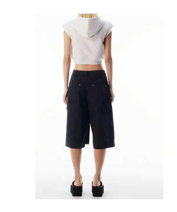 Alexander Wang Zip-front Cargo Midi Shorts - Black