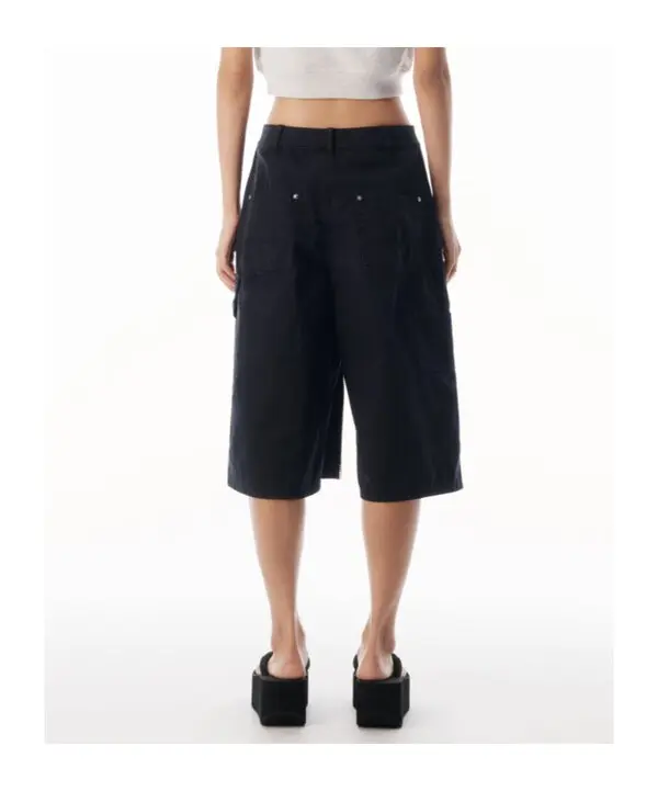 Alexander Wang Zip-front Cargo Midi Shorts - Black