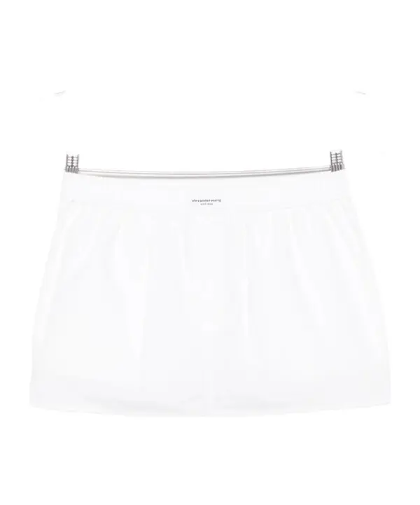 Alexander Wang Mini Logo-patch Boxer-style Shorts - White