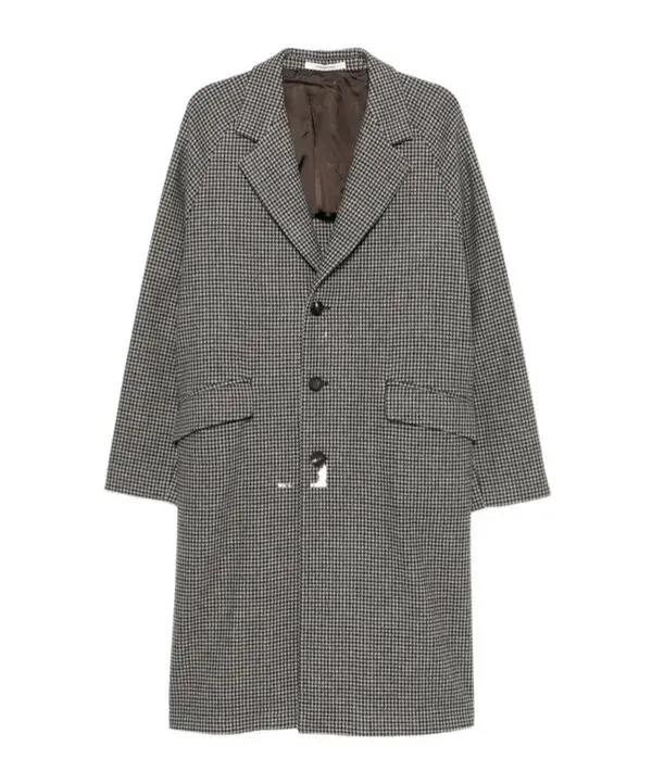Tagliatore Houndstooth Pattern Long-sleeved Coat
