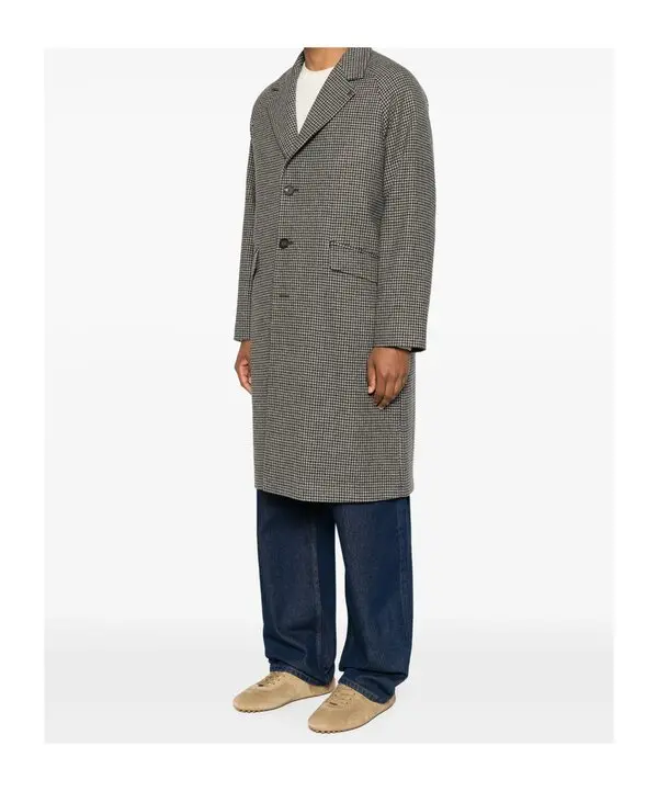 Tagliatore Houndstooth Pattern Long-sleeved Coat