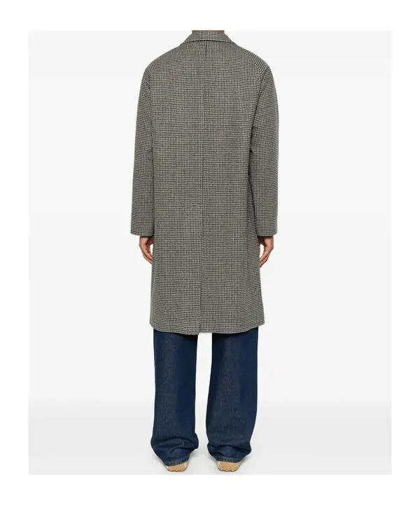 Tagliatore Houndstooth Pattern Long-sleeved Coat