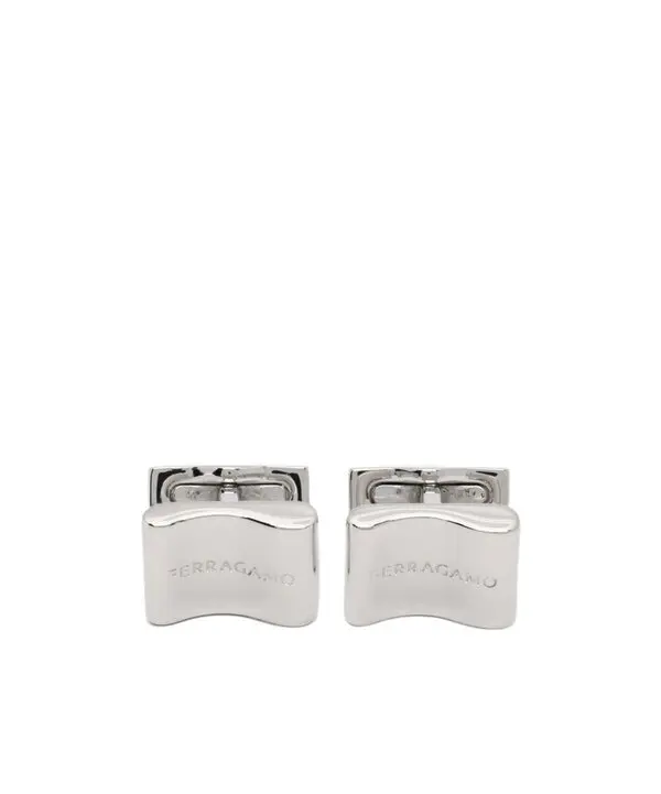 FERRAGAMO Logo Earrings - White