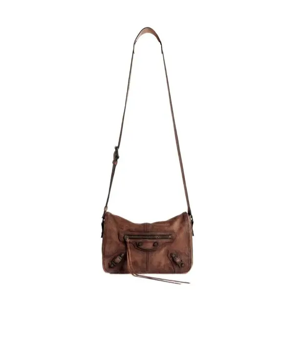 Balenciaga Le City Flap Messenger Bag Small - Light Espresso