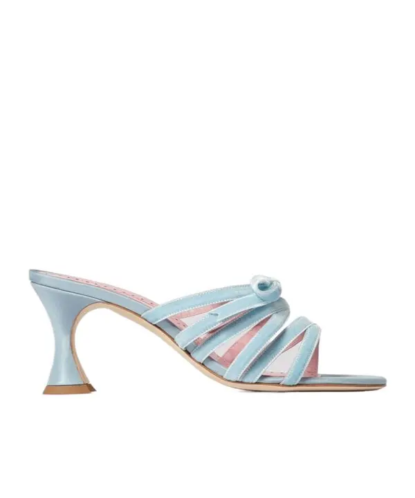Manolo Blahnik Open Toe Bow Detail High Heeled Sandals