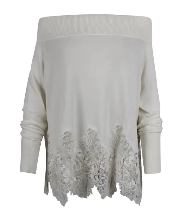 Ermanno Scervino Off-the-shoulder Lace Jumper