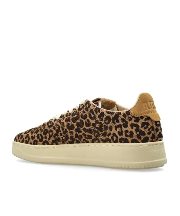 AUTRY Leopard Print Lace-up Low-top Sneakers