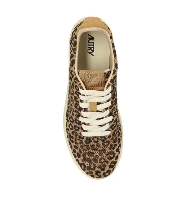 AUTRY Leopard Print Lace-up Low-top Sneakers