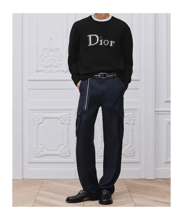 Dior Embroidery Crew Neck Sweater