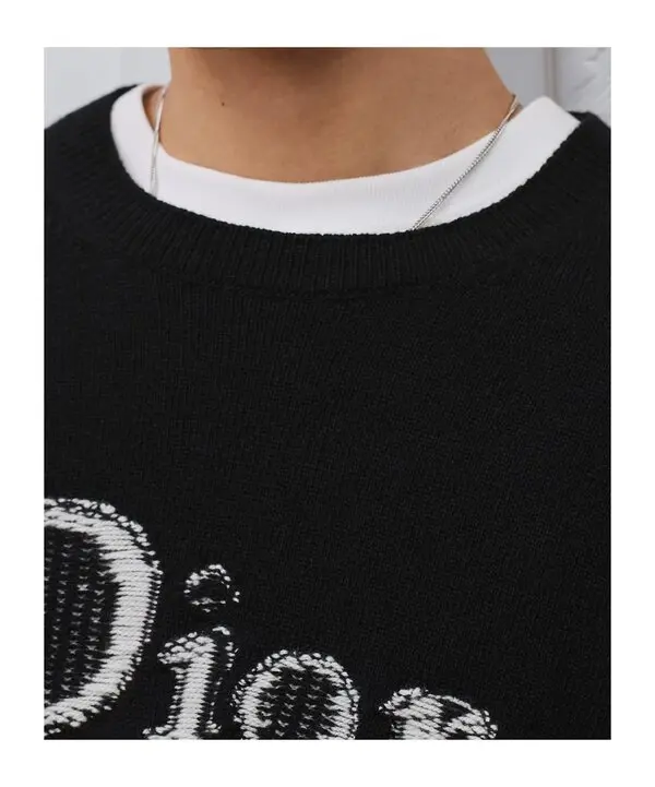 Dior Embroidery Crew Neck Sweater