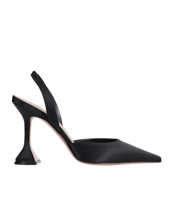 Amina Muaddi Pointed-toe Slingback Sandals With Sculptural Heel