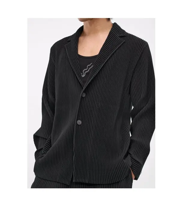 Issey Miyake Homme Plissé Plissé Single Breasted Blazer