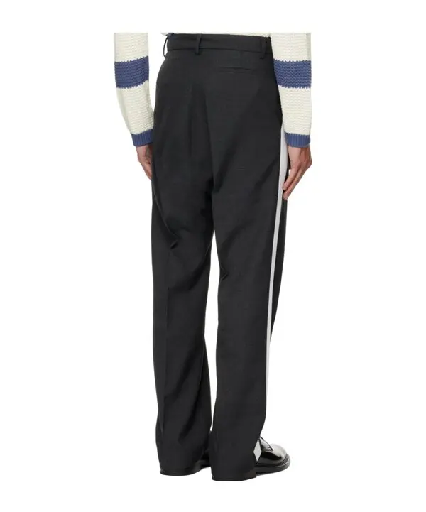 STEFAN COOKE Tuxedo Wool Blend Belt Loop Casual Pants
