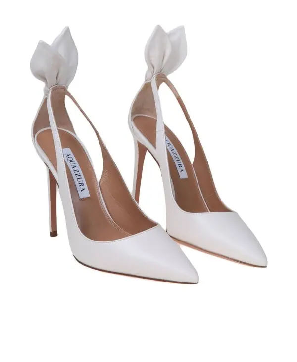 AQUAZZURA Bow Tie Pointed Toe Pumps
