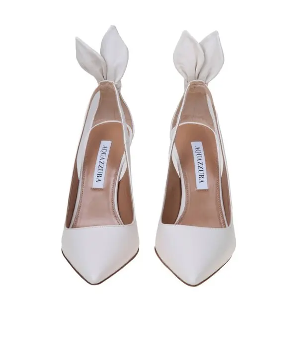 AQUAZZURA Bow Tie Pointed Toe Pumps