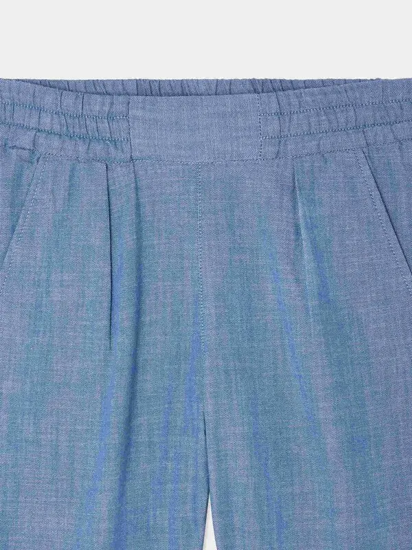 Bonpoint Elasticated-waist Trousers With Embroidered Trim