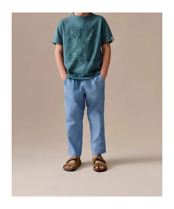 Bonpoint Elasticated-waist Trousers With Embroidered Trim