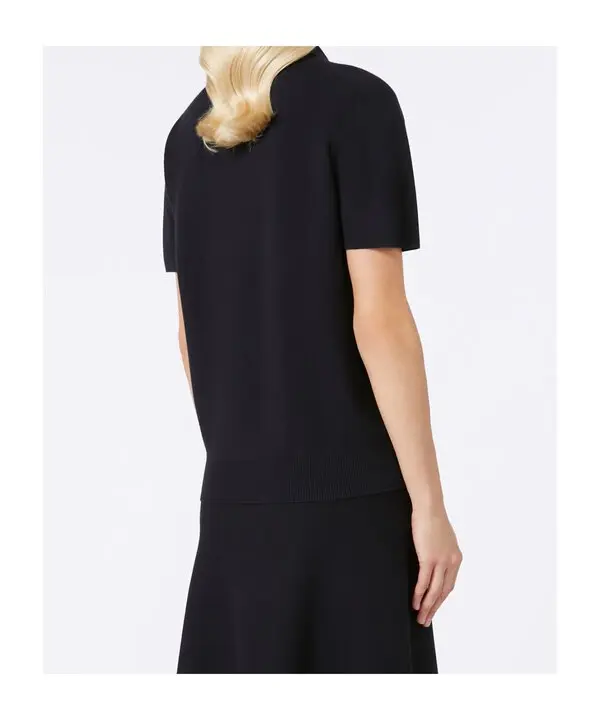 Max Mara Teti Short-sleeved Polo Shirt With Zip Detail