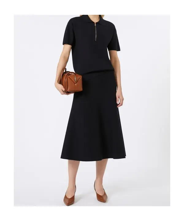 Max Mara Teti Short-sleeved Polo Shirt With Zip Detail