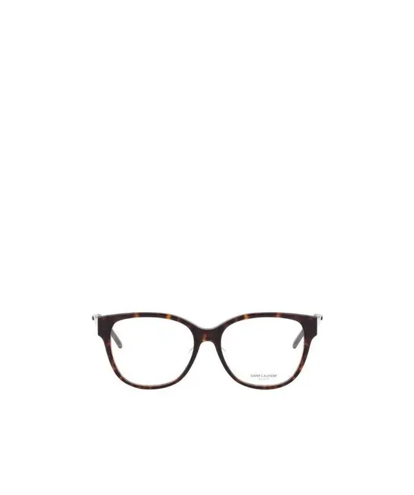 Saint Laurent Tortoiseshell Pattern Eyeglasses - Ochre