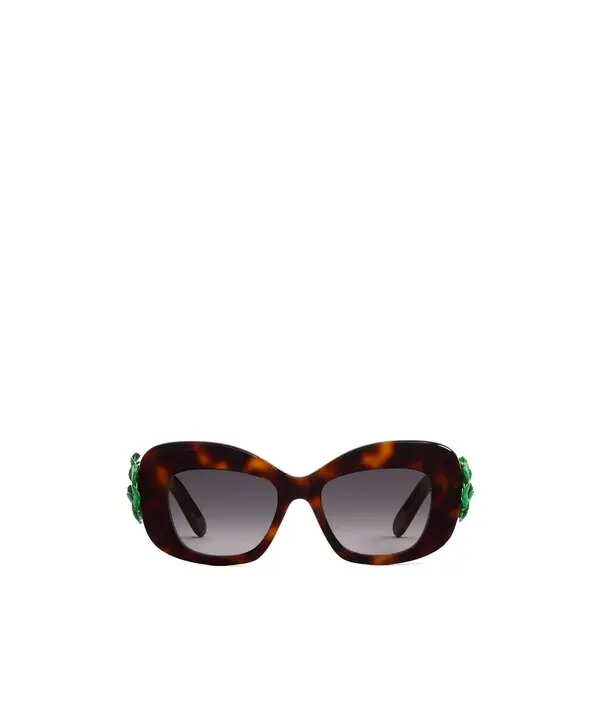 Dior Tortoiseshell Acetate Sunglasses With Clover And Ladybug Motif - Brown