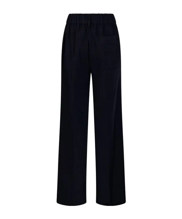 FORTE_FORTE Elasticated Loose Fit Trousers - Black