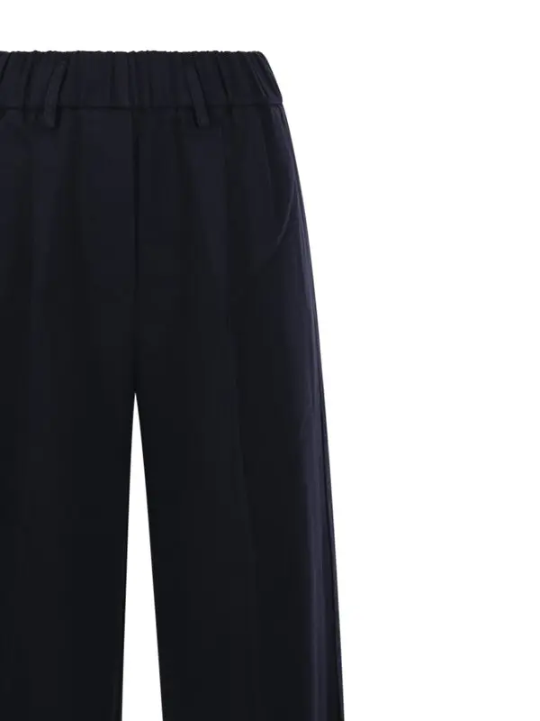FORTE_FORTE Elasticated Loose Fit Trousers - Black