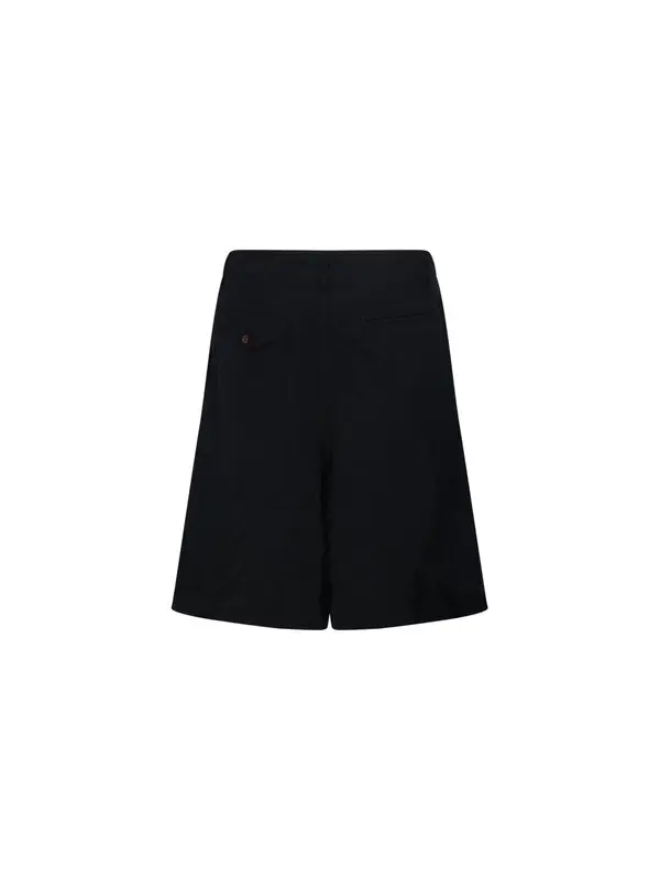 Comme Des Garçons Pleated Wide Leg Shorts
