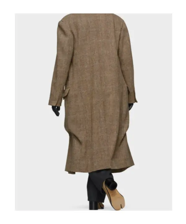 MAISON MARGIELA Checked Wool Herringbone Coat