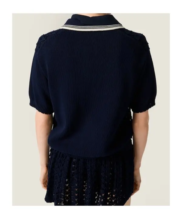 Miu Miu Cotton Knit Polo Shirt