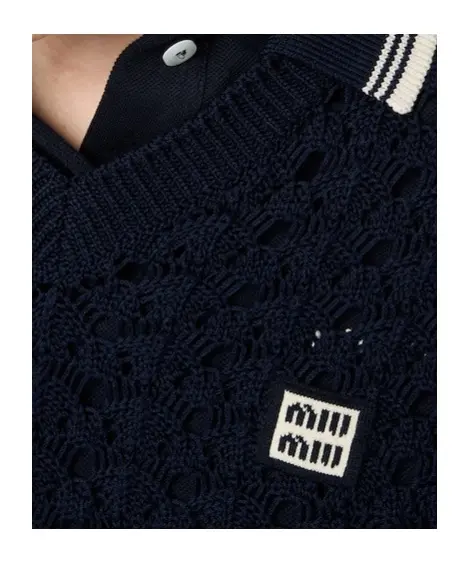 Miu Miu Cotton Knit Polo Shirt