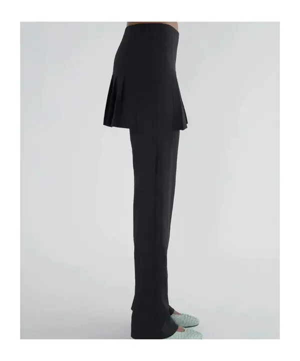 Paloma Wool Pleated Skirt With Ruffle Overlay