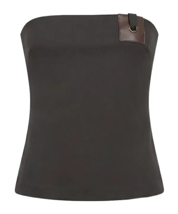 Paloma Wool Sleeveless Strapless Top With Adjustable Buckles - Black
