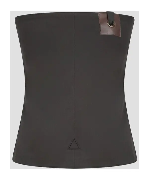 Paloma Wool Sleeveless Strapless Top With Adjustable Buckles - Black