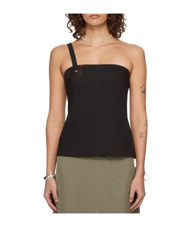 Paloma Wool Sleeveless Strapless Top With Adjustable Buckles - Black