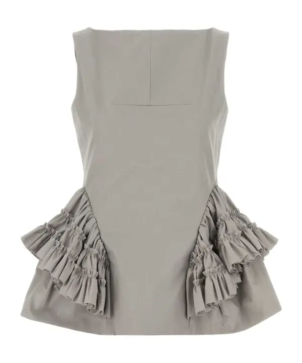 Dries Van Noten Casey Ruffled Peplum Top