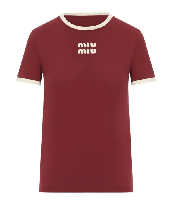 Miu Miu Cotton Jersey T-shirt